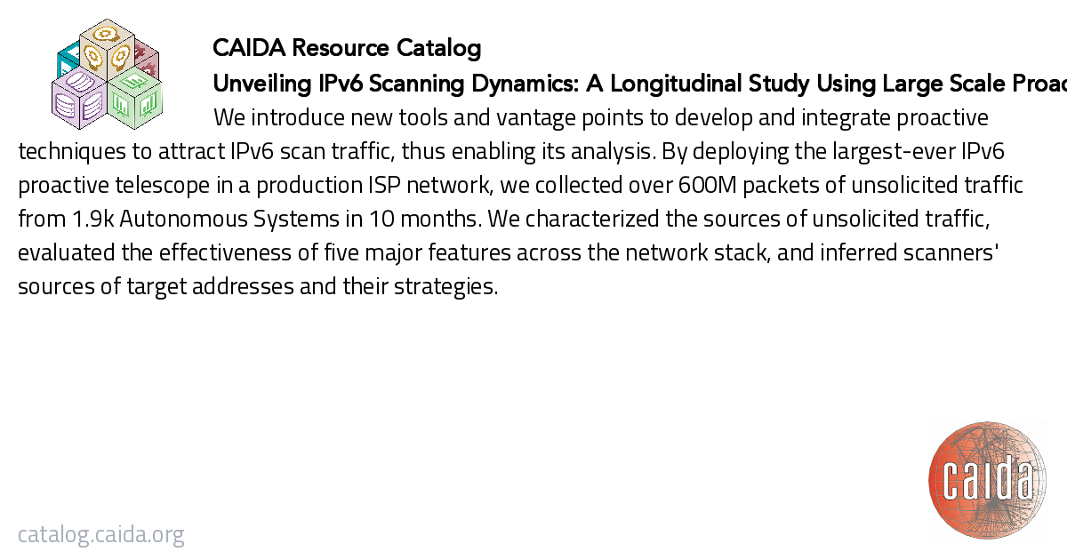 CAIDA Resource Catalog