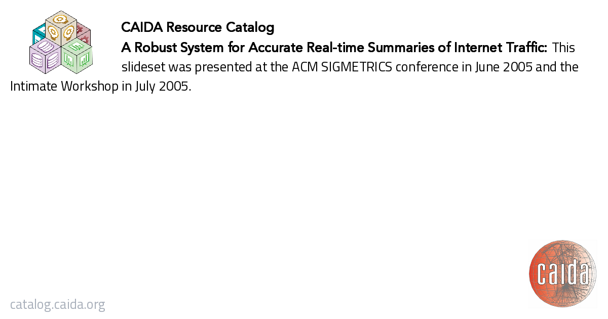 CAIDA Resource Catalog