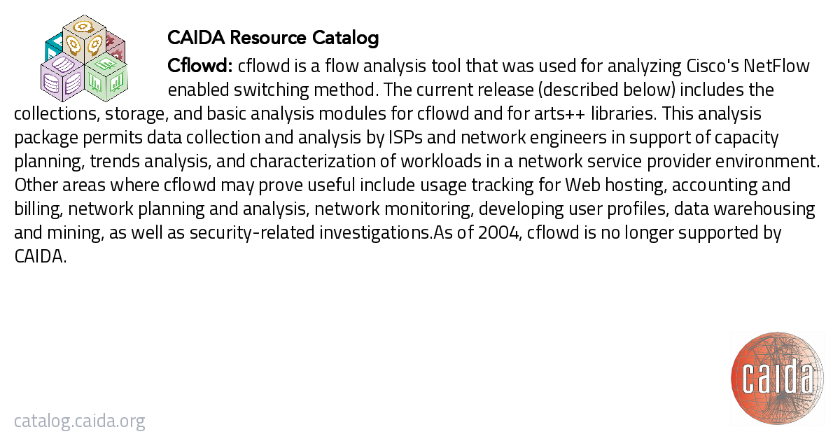 CAIDA Resource Catalog